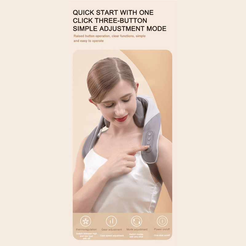 Ergonomic Neck and Shoulder Massager - Premium Pain Relief